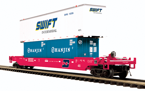 MTH - Premier Husky Stack Car - Burlington Northern - 507-2095083