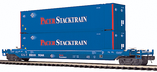 MTH - Premier Husky Stack Intermodal Well Car w/2 Containers - 3-Rail ...