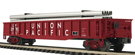 MTH - Premier Steel Gondola w/Pipe Load - Ready to Run - Union Pacific ...