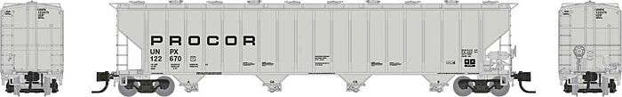 Rapido - Procor 5820 Covered Hopper - Ready to Run - Procor Ltd. UNPX (gray, low black solid ...