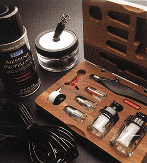 Testor - Professional Airbrush Set - Includes Wooden Storage Case - 704 ...