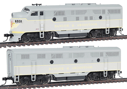 Walthers - PROTO 1000 Diesel EMD F3A-B Set - Powered - Bangor & Aroostook #500A/600B - 920-31414