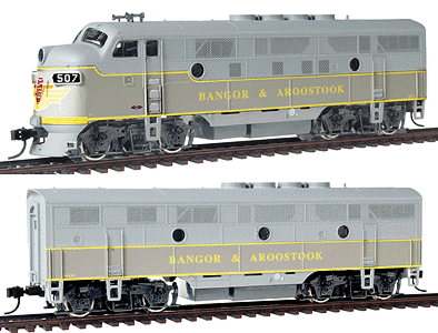 Walthers - PROTO 1000 Diesel EMD F3A-B Set - Powered - Bangor & Aroostook #507A & 602B - 920-31415