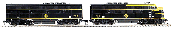 Walthers - PROTO 1000 Diesel EMD F3A-B Set - Powered - Erie #714A/714B - 920-31422