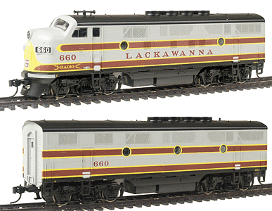 Walthers - PROTO 1000 EMD Diesel F3 A-B Set - Powered A & B - Assembled - Delaware, Lackawanna ...