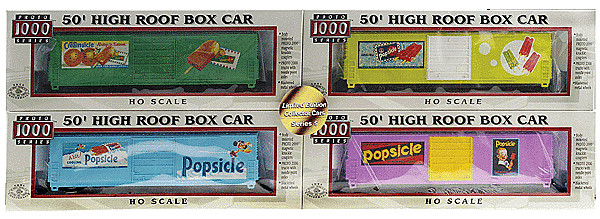 Life-Like - PROTO 1000 Freight Car 4-Pack - Popsicle Ice Cream Series ...