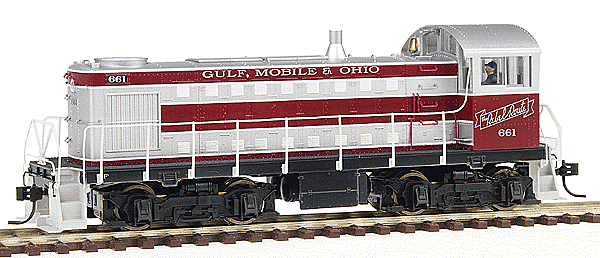 Walthers - PROTO 2000 Diesel Alco S1 Phase I Powered - Gulf, Mobile & Ohio #661 (Crimsin, silver ...