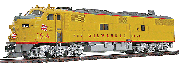 Walthers - PROTO 2000 Diesel EMD E7A-A Powered w/Sound & DCC - Milwaukee Road #18A & 18B (yellow ...