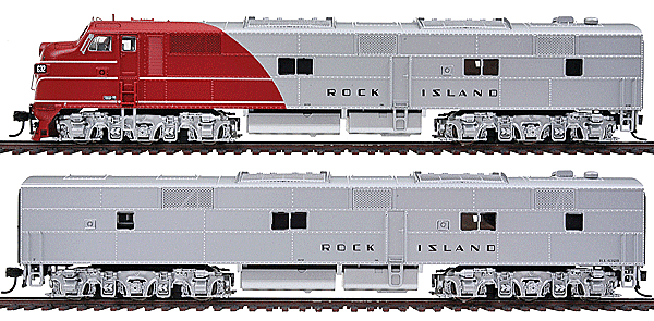 Walthers - PROTO 2000 Diesel EMD E7A-B Phase I Powered w/Sound & DCC - Rock Island #632 & #632B ...