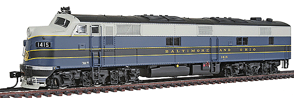 Walthers - PROTO 2000 Diesel EMD E7A Powered Standard DC - Baltimore & Ohio #1415 (blue, gray ...
