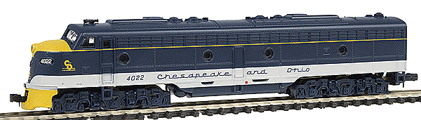 Walthers - PROTO 2000 Diesel EMD E8/9 A Unit - Powered - Chesapeake & Ohio #4022 - No Mars Light ...