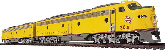 Walthers - Proto 2000 Diesel EMD E8/9A-B Set Powered w/Working Mars Light - Milwaukee Road #30A ...