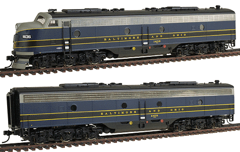 Walthers - PROTO 2000 Diesel EMD E8/9A Powered w/Sound & DCC; w/Unpowered B Unit - Baltimore ...