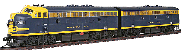 Walthers - PROTO 2000 Diesel EMD F3A-B Set Powered Standard DC - Santa Fe #201L (A Unit & #201A ...