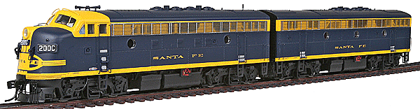Walthers - PROTO 2000 Diesel EMD F3A-B Set Powered w/Sound & DCC - Santa Fe #200C (A Unit ...
