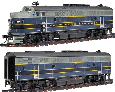 Walthers - PROTO 2000 Diesel EMD F3A-B Set Powered w/Sound & DCC - Baltimore & Ohio #86A & 86AX ...