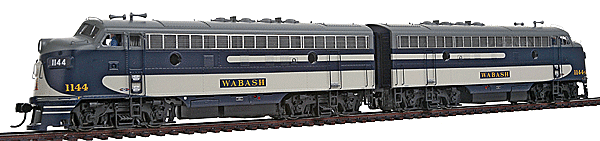 Walthers - PROTO 2000 Diesel EMD F7A-A Set Powered - Standard DC - Wabash #1144 & 1144A (blue ...