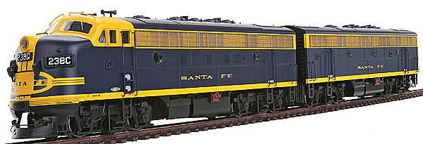 Walthers - PROTO 2000 Diesel EMD F7A-B Set Powered - Standard DC - Santa Fe A #238C (No Radio ...