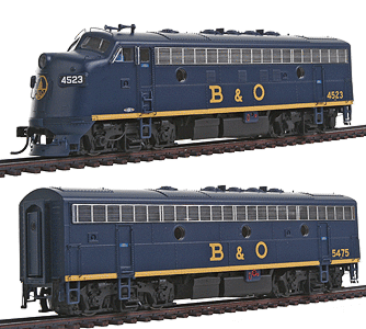 Walthers - PROTO 2000 Diesel EMD F7A-B Set Powered - Standard DC - Baltimore & Ohio #4523 (A ...