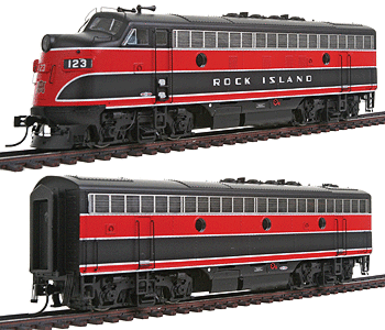 Walthers - PROTO 2000 Diesel EMD F7A-B Set Powered - Standard DC - Rock Island #123 & #123B ...