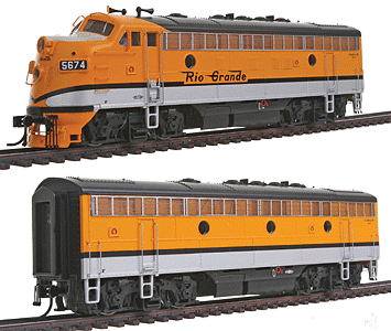 Walthers - PROTO 2000 Diesel EMD F7A-B Set Powered - Standard DC - Denver & Rio Grande Western ...
