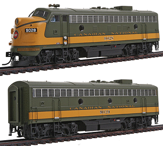 Walthers - PROTO 2000 Diesel EMD F7A-B Set Powered - Standard DC - Canadian National #9028 (A ...