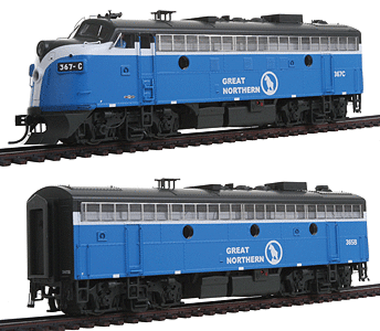 Walthers - PROTO 2000 Diesel EMD F7A-B Set Powered - Standard DC - Great Northern #367C & #365B ...
