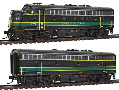 Walthers - PROTO 2000 Diesel EMD F7A-B Set Powered - Standard DC - Reading #271A & #271B - 920-47680