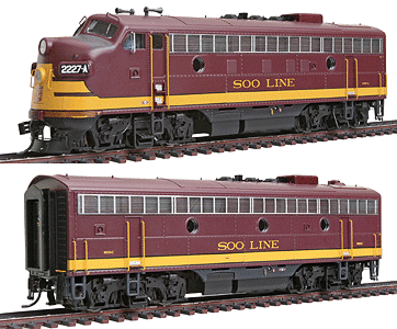 Walthers - PROTO 2000 Diesel EMD F7A-B Set Powered - Standard DC - Soo Line #2227A & 503C ...