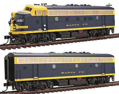 Walthers - PROTO 2000 Diesel EMD F7A-B Set Powered w/Sound & DCC - Santa Fe A #251L w/Radio ...