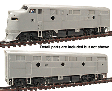 Walthers - PROTO 2000 Diesel EMD F7A-B Set Powered w/Sound & DCC - Undecorated - With or Without ...