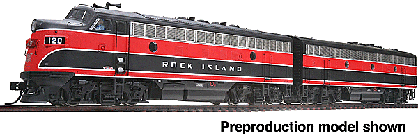 Walthers - PROTO 2000 Diesel EMD F7A-B Set Powered w/Sound & DCC - Rock Island #120 & 120B ...