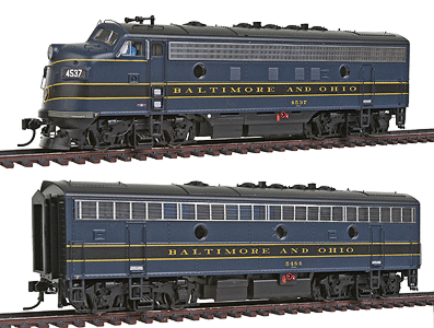 Walthers - PROTO 2000 Diesel EMD F7A-B Set Powered w/Sound & DCC - Baltimore & Ohio #4537 & 5484 ...