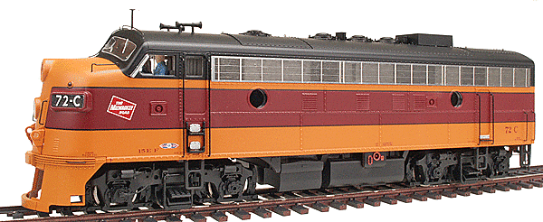 Walthers - PROTO 2000 Diesel EMD F7A Powered - Standard DC - Milwaukee Road #72-C w/Mars Light ...