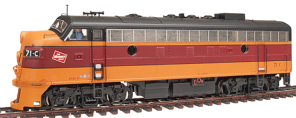 Walthers - PROTO 2000 Diesel EMD F7A Powered - Standard DC - Milwaukee Road #71-C w/Mars Light ...