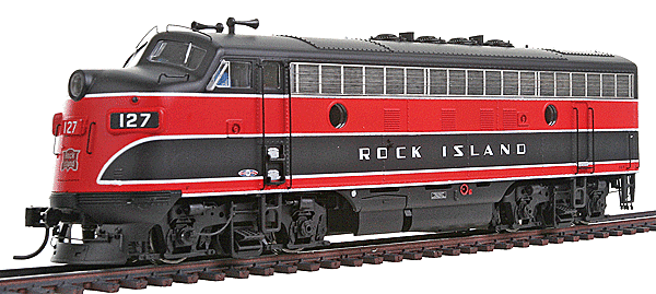 Walthers - PROTO 2000 Diesel EMD F7A Powered - Standard DC - Rock Island #127 (black, red) - 920 ...