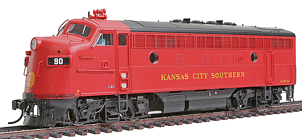 Walthers - PROTO 2000 Diesel EMD F7A Powered - Standard DC - Kansas City Southern #73D - 920-47675