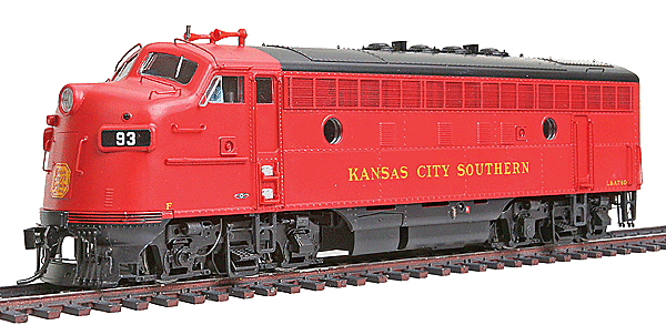Walthers - PROTO 2000 Diesel EMD F7A Unit Powered w/Sound & DCC - Kansas City Southern #76D (red ...