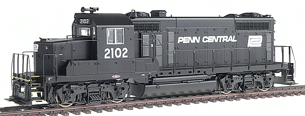 Walthers - PROTO 2000 Diesel EMD GP20 - Powered - Penn Central #2102 (black, white stripes ...