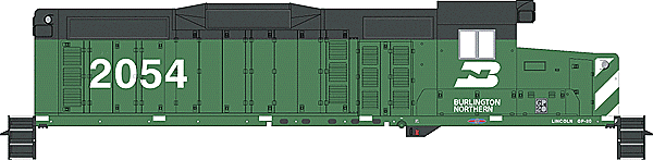 Walthers - PROTO 2000 Diesel EMD GP20 - Powered w/Sound & DCC - Burlington Northern #2054 (green ...