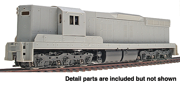 Walthers - PROTO 2000 Diesel EMD SD7 Powered w/Sound & DCC - Undecorated - 920-40737