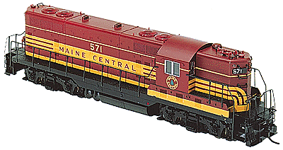 Life-Like - PROTO 2000 Diesel GP7 Phase I Powered - Maine Central #571 (maroon, gold) w/Drop ...