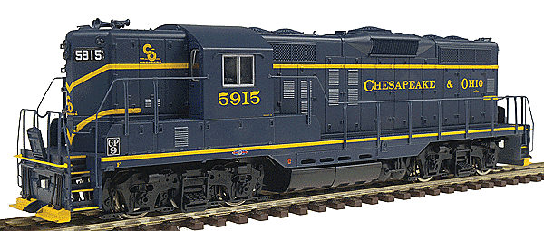 Walthers - Proto 2000 Diesel GP9 Phase I Powered - Chesapeake & Ohio #5915 (blue, yellow Stripes ...