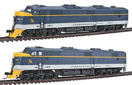Walthers - PROTO 2000(R) Diesel EMD E7A-A Phase I Powered Standard DC - Chesapeake & Ohio #4514 ...