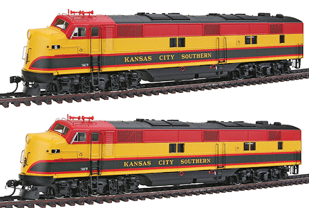 Walthers - PROTO 2000(R) Diesel EMD E7A-A Phase I Powered w/Sound & DCC - Kansas City Southern ...