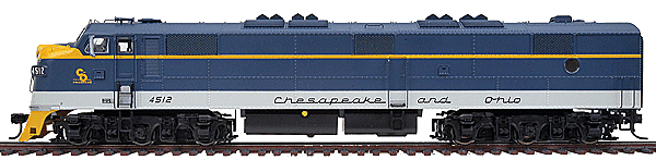 Walthers - PROTO 2000(R) Diesel EMD E7A-A Phase I Powered w/Sound & DCC - Chesapeake & Ohio ...