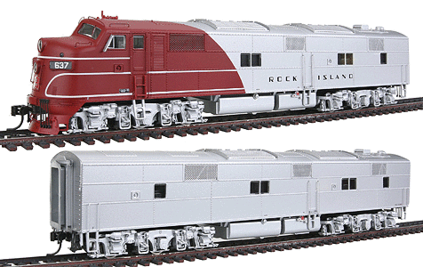 Walthers - PROTO 2000(R) Diesel EMD E7A-B Phase I Powered Standard DC - Rock Island #637 & #634B ...