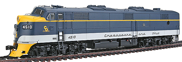 Walthers - PROTO 2000(R) Diesel EMD E7A Powered Phase I w/Sound & DCC - Chesapeake & Ohio #4510 ...