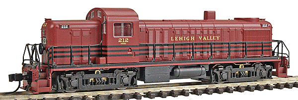 Walthers - PROTO N Diesel Alco RS-2 Powered - Lehigh Valley #212 (Cornell Red, black stripes ...