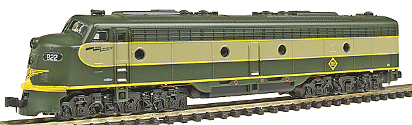 Walthers - PROTO N EMD Diesel E8A - Powered - Assembled - Erie #822 (two-tone green) - 920-34075